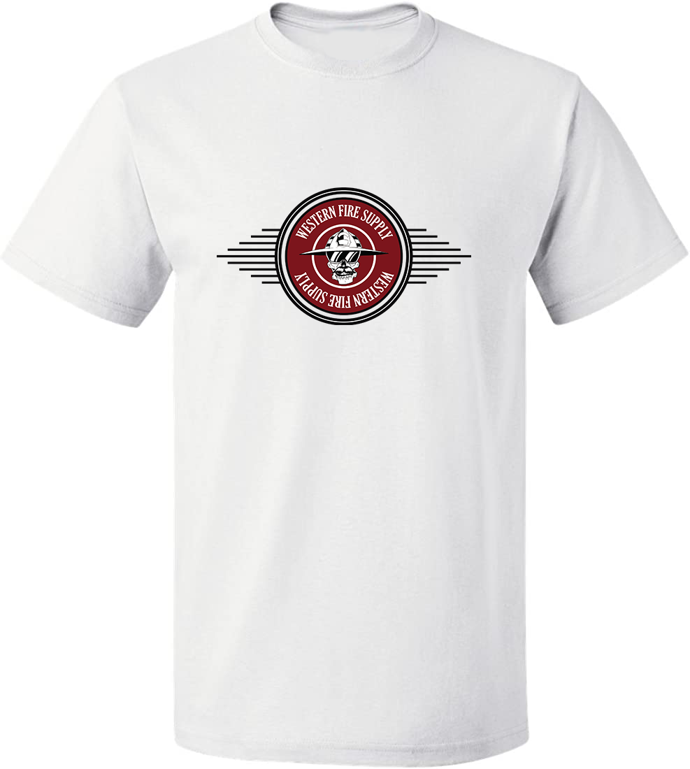 Western Fire Supply Tee - White with Red and Black Logo