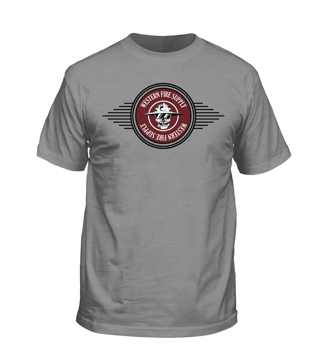 Western Fire Supply Tee - Grey with Red and Black Logo
